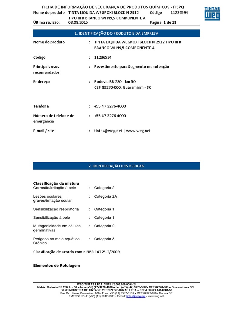 2912 Tipo Iii | PDF | Tinta | Solubilidade