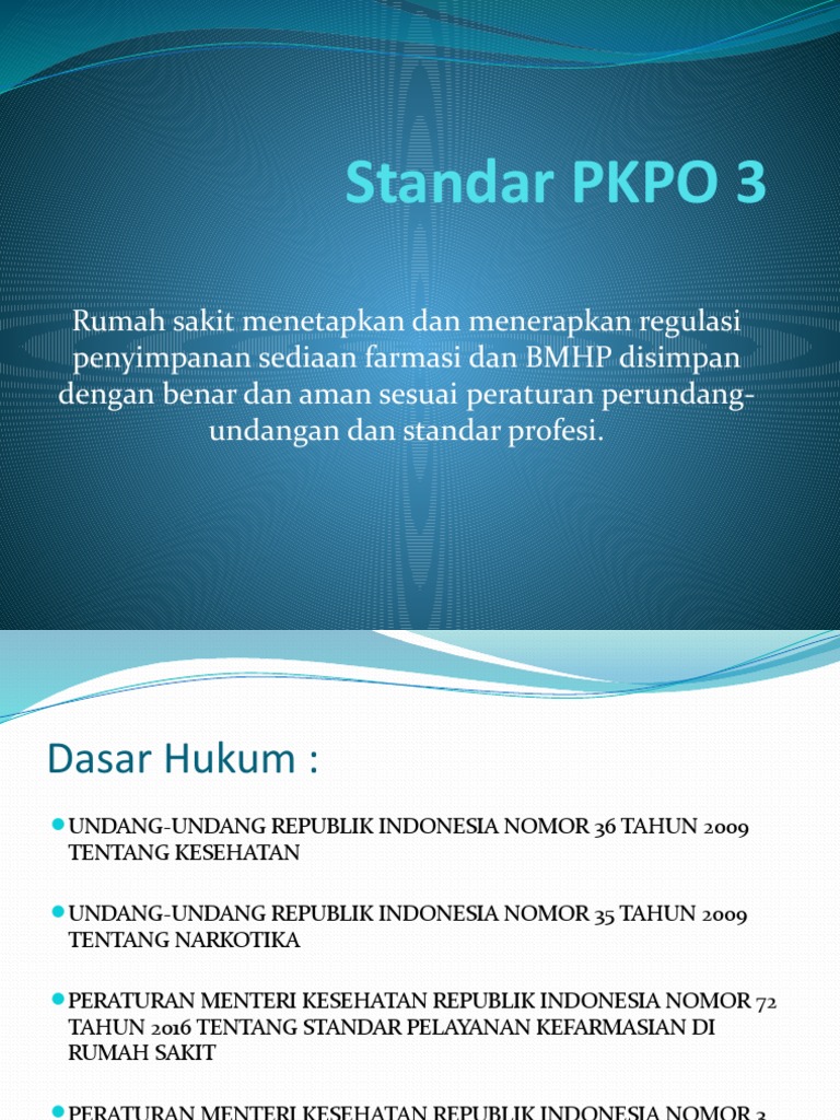 Standar PKPO 3 | PDF