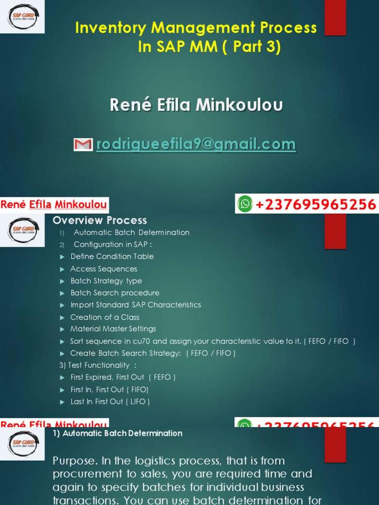 SAP Inventory Management | PDF | Inventory | Logistics