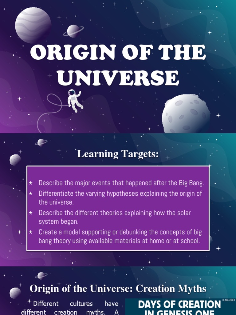 Eals Lesson1 The Universe | PDF | Universe | Inflation (Cosmology)