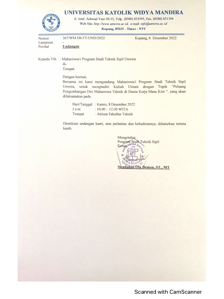 Undangan Kuliah Umum | PDF