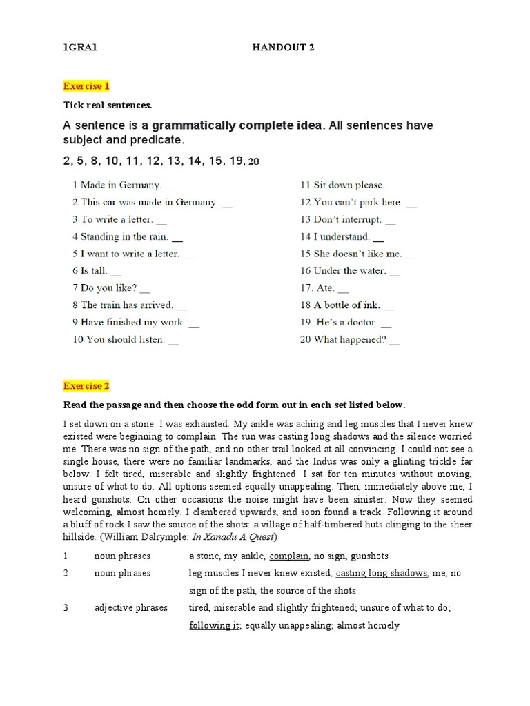 Handout - The Structure of English | PDF | Verb | Word
