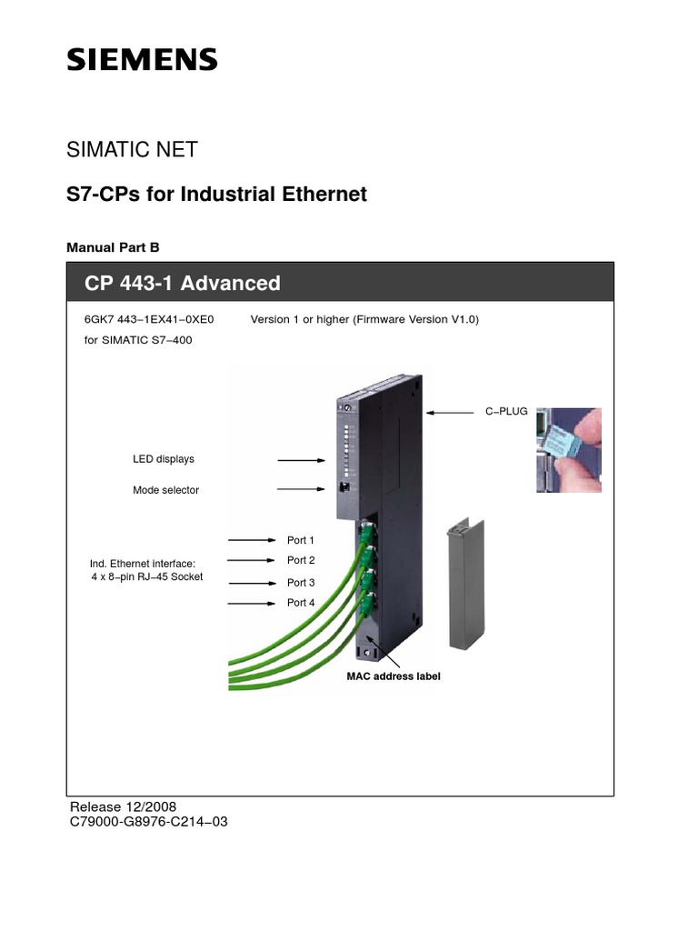CP 443-1 Advanced Manual Part B | PDF | Ip Address | Network Switch