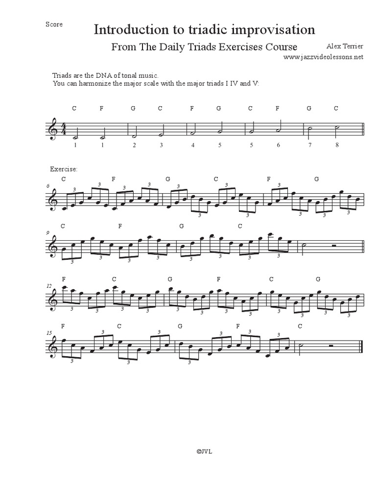 Intro To Triadic Improv Score | PDF | Musical Compositions | Musicology