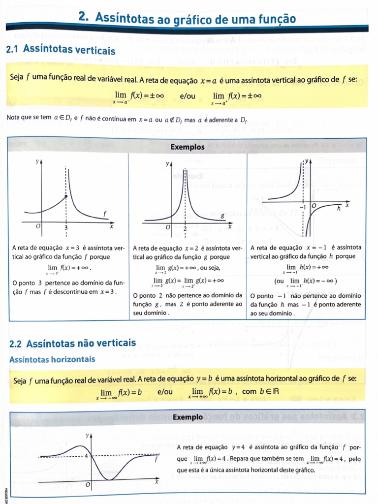 Assíntotas Resumo | PDF