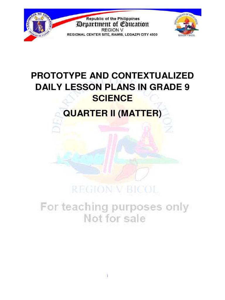 Grade 9 Science Lesson Plans: Matter | PDF | Chemical Compounds ...