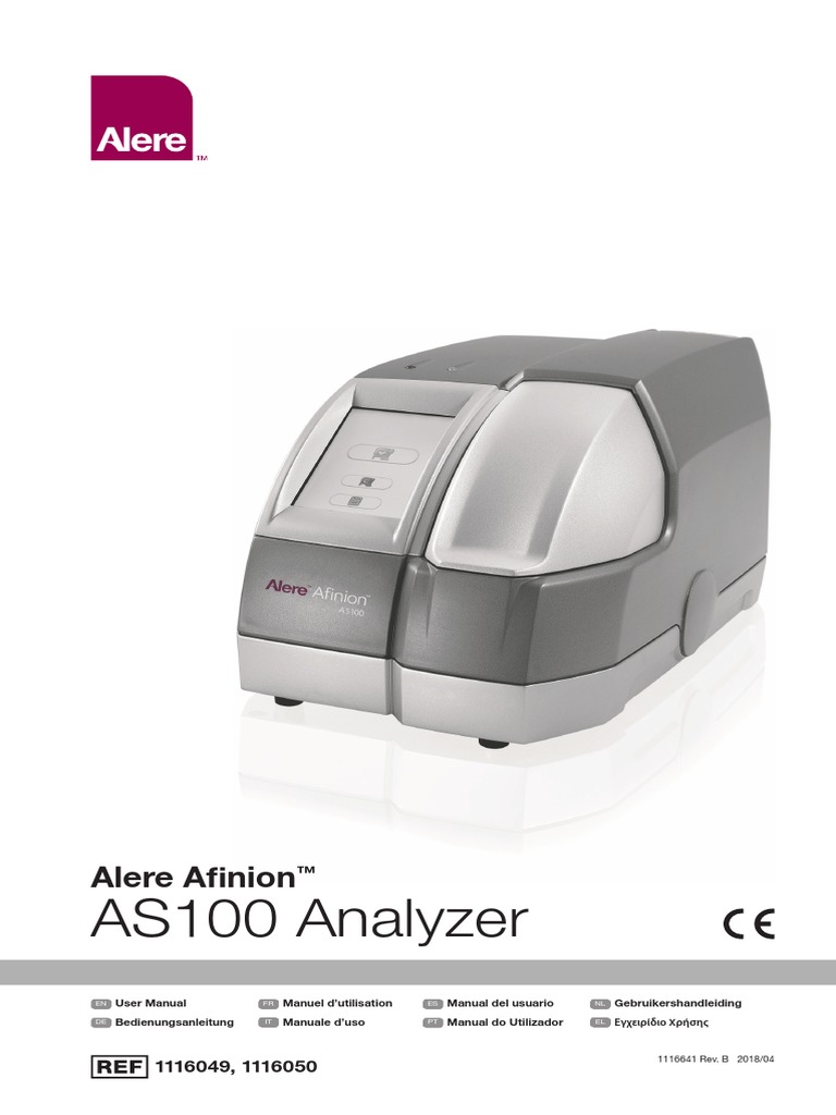 v04 Afinion AS100 Analyzer - User Manual EUR - 1 | PDF | Barcode