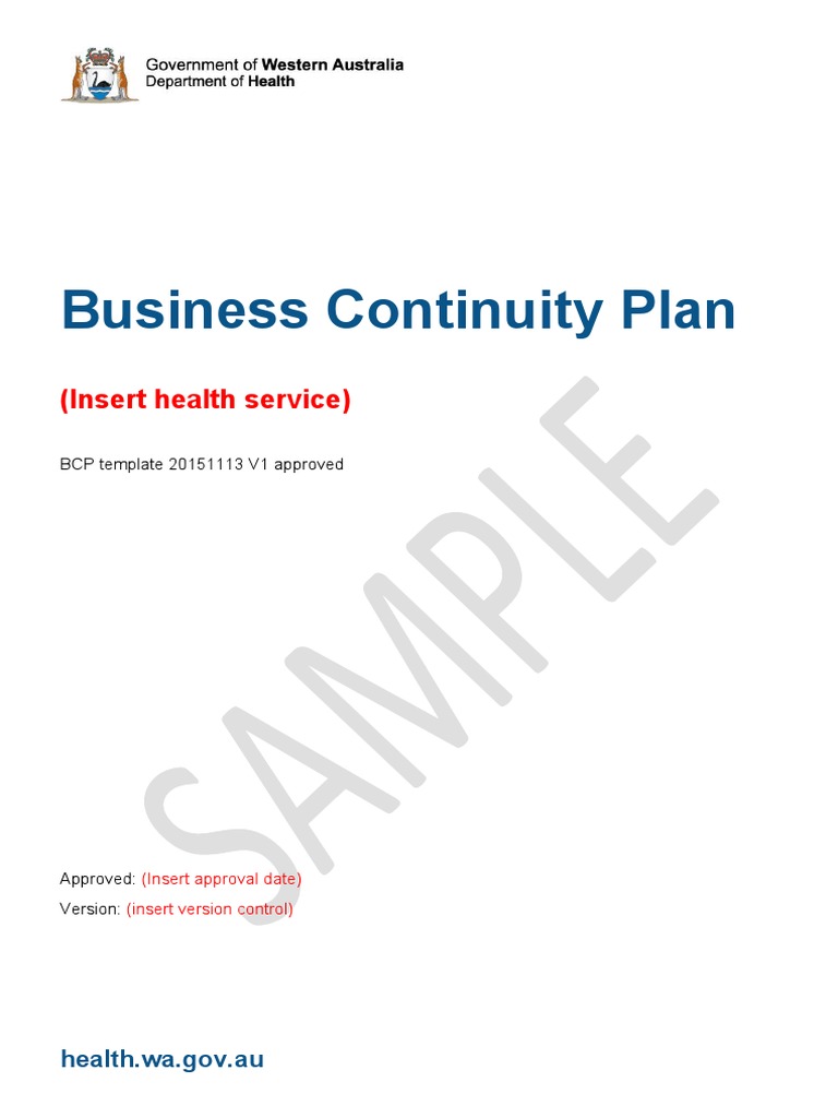 Business Continuity Plan Template | PDF | Surgery | Palliative Care