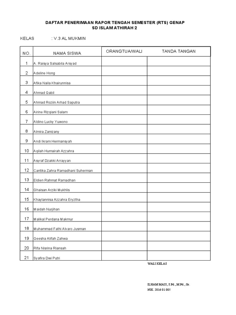 Penerimaan Raport | PDF