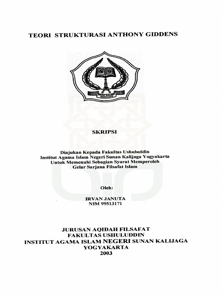 Teori Strukturasi Giddens PDF | PDF