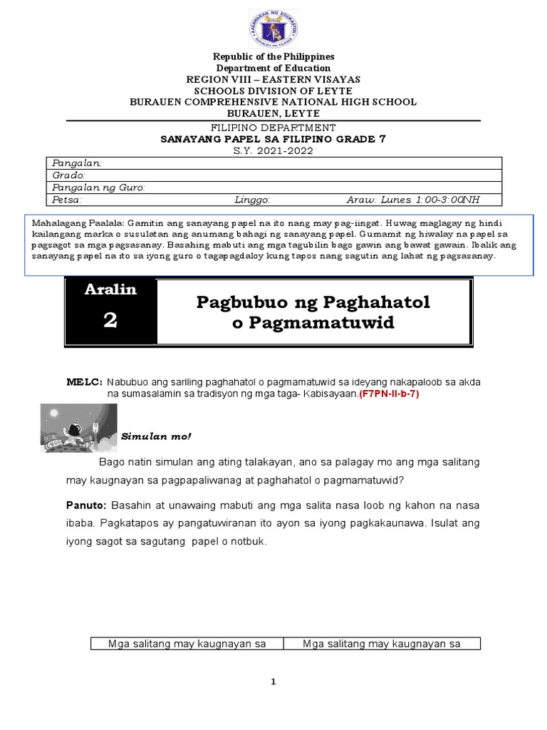 Fil. 7 Module 2 - q2 | PDF