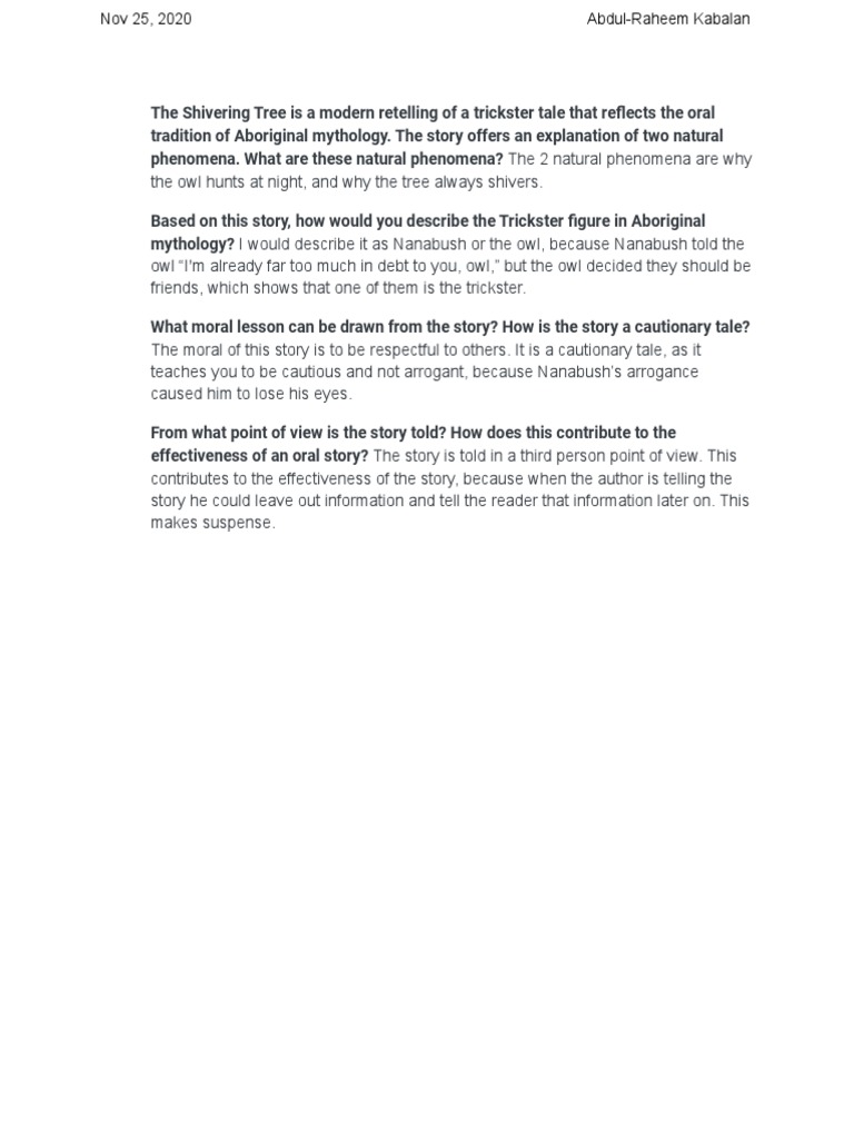 3.4 The Trickster Archetype | PDF