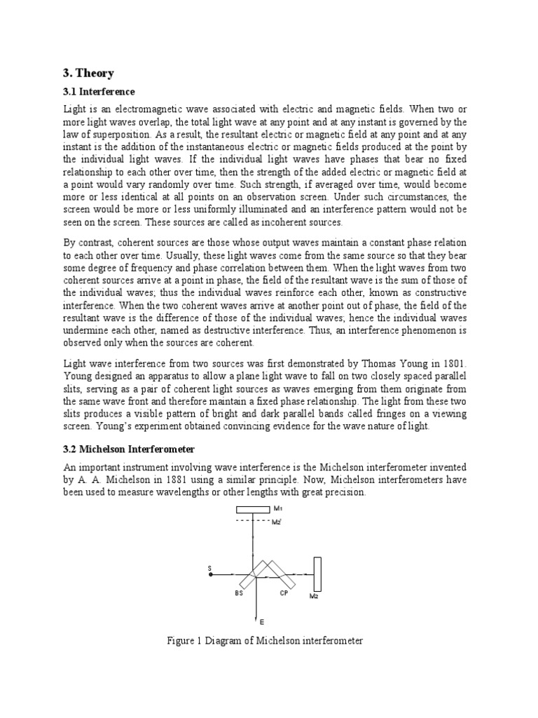 LEOI 22 Theory | PDF | Interferometry | Coherence (Physics)