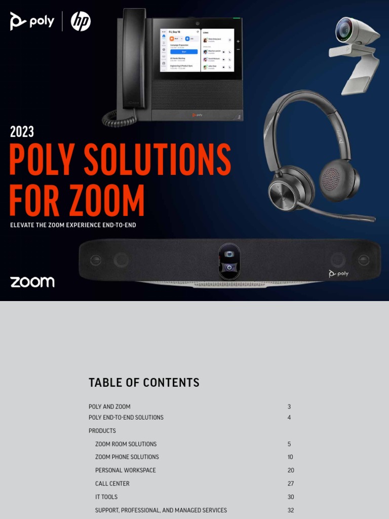 Poly Solutions For Zoom Brochure en | PDF | Bluetooth | Telephone