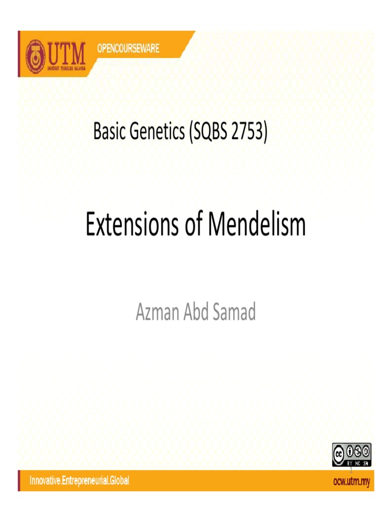 Extension of Mendelism | PDF | Dominance (Genetics) | Zygosity