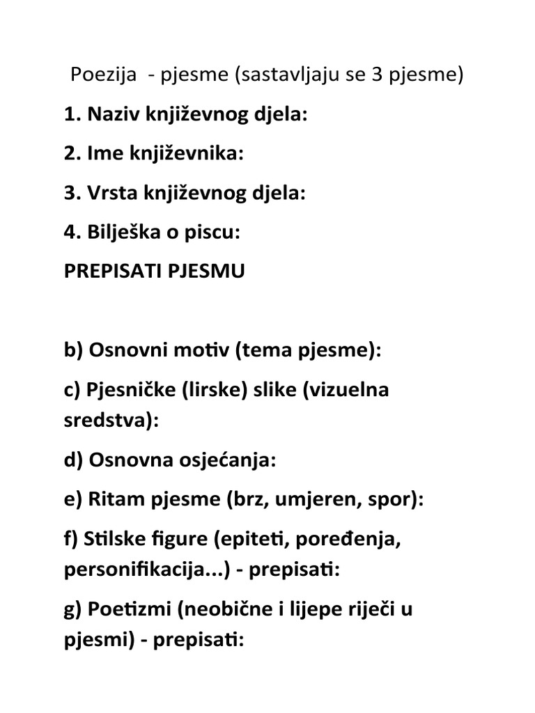 Teze Za Lektiru | PDF