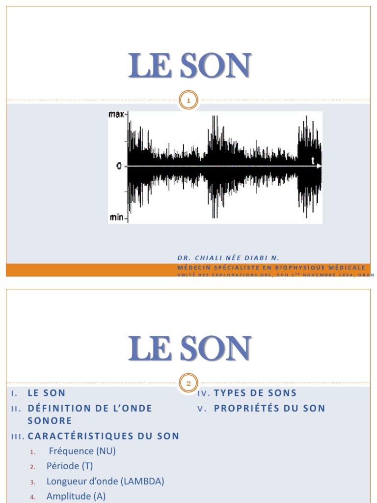 Comprendre le Son et ses Propriétés | PDF | Son | Vagues