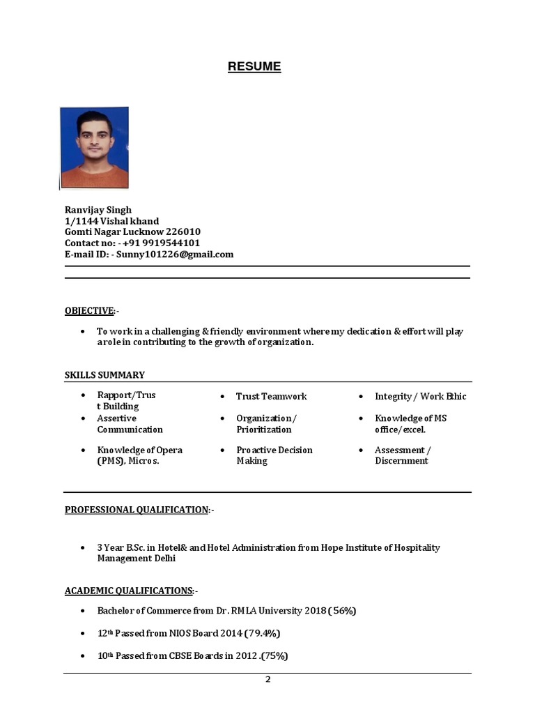 Ranvijay Resume PDF | PDF