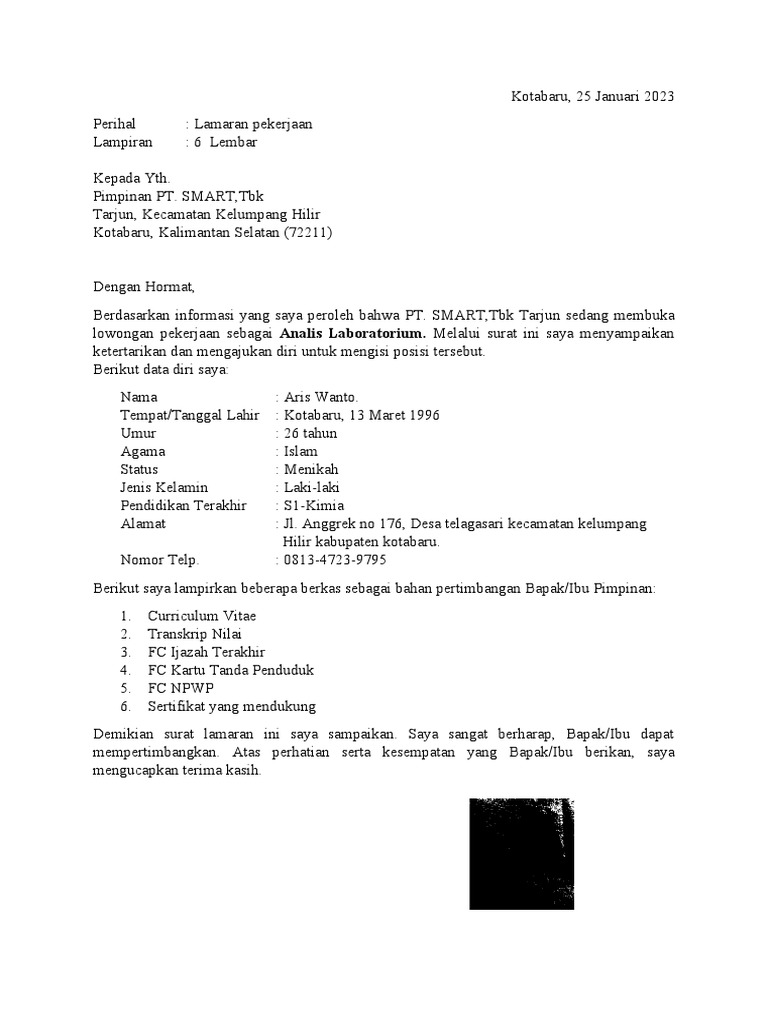 LAMARAN KERJA Smart | PDF