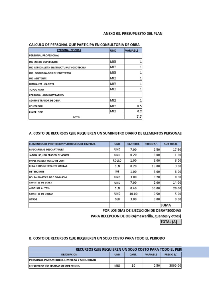 Presupuesto Puente Salado | PDF