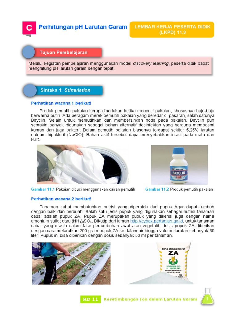 LKPD 3_PH LARUTAN GARAM | PDF