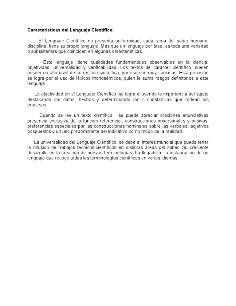 Lenguaje Científico | PDF