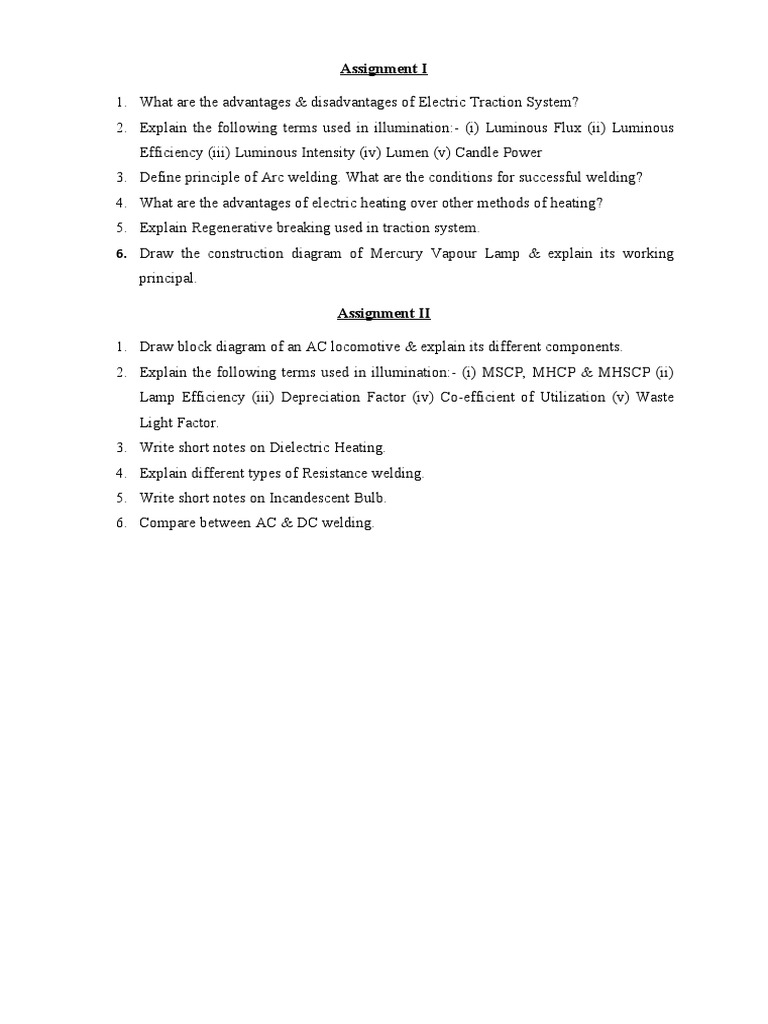 Assignment of Utilization of Electrical Energy | PDF | Lighting | Incandescent Light Bulb