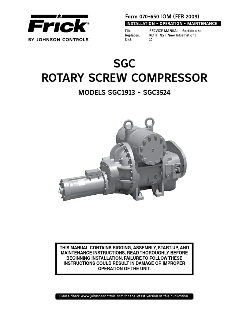 Manual Compresor Frick PDF | PDF | Pump | Bearing (Mechanical)