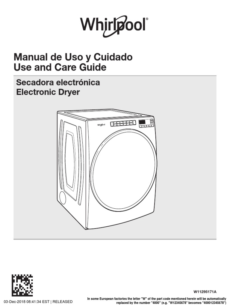 7MWGD6620HW Manual de Uso y Cuidado PDF | PDF