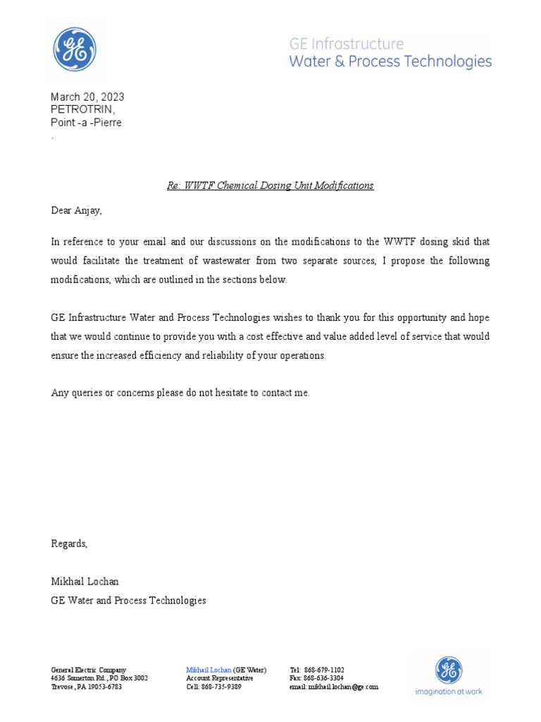 Dosing Unit Modifications Final | PDF