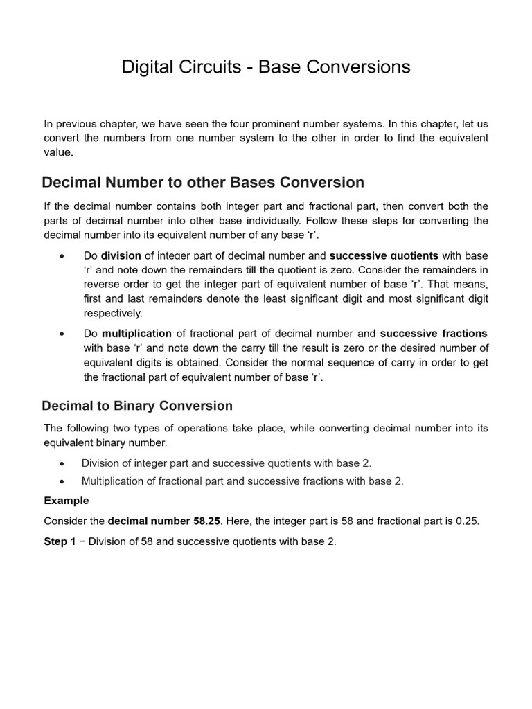 Base Converstion | PDF
