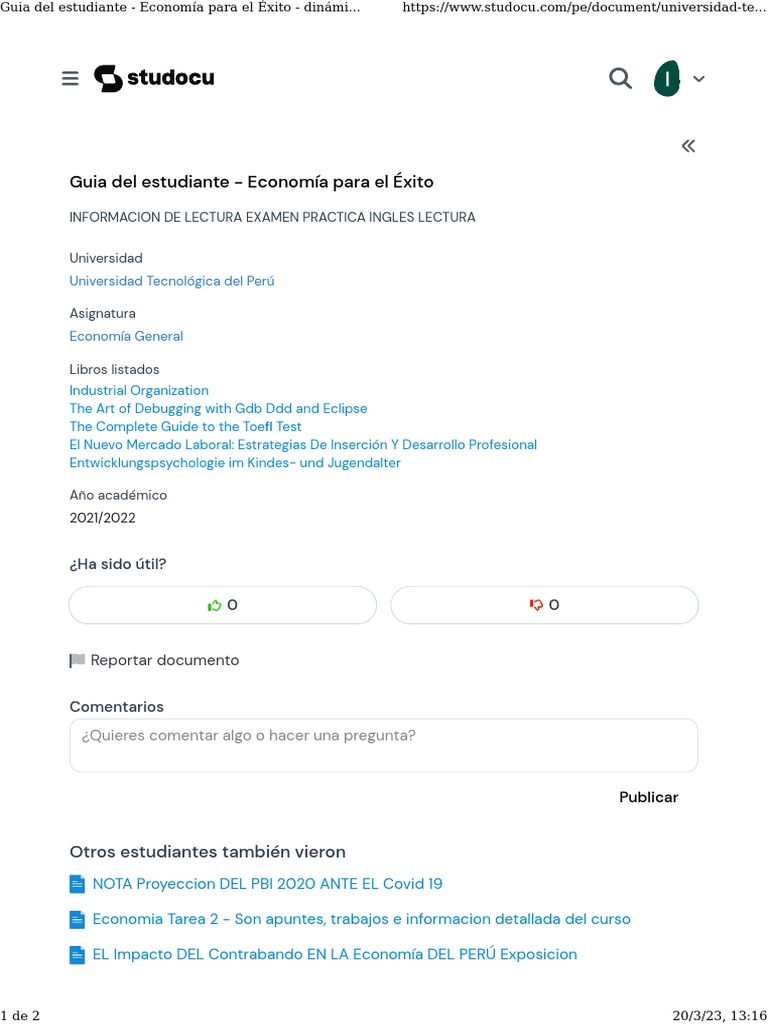 Guia Del Estudiante - Economía para El Éxito - Dinámico en 1996, Junior Achievement Worldwide ...