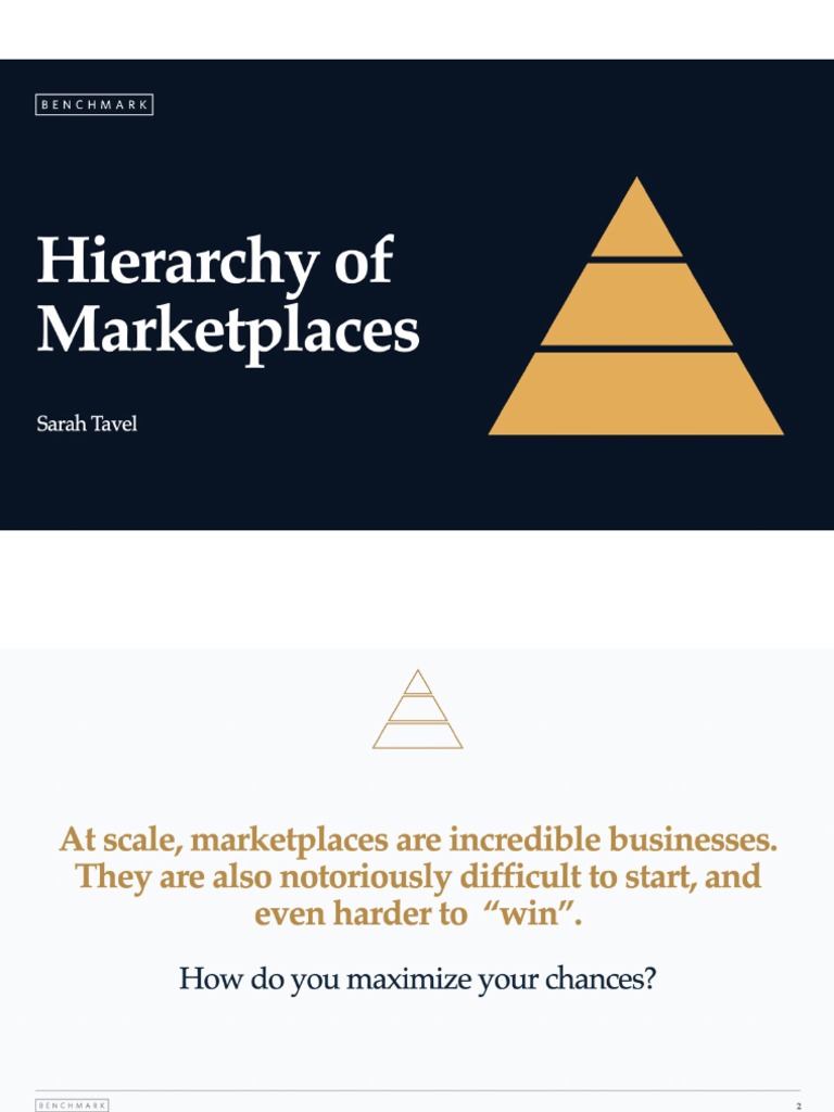 Hierarchy of Marketplaces Sarah Tavel | PDF