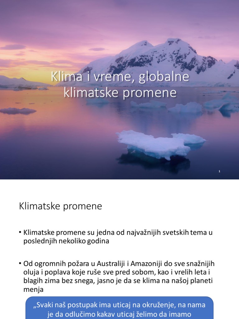 Klima I Vreme, Globalne Klimatske Promene 34 SL | PDF