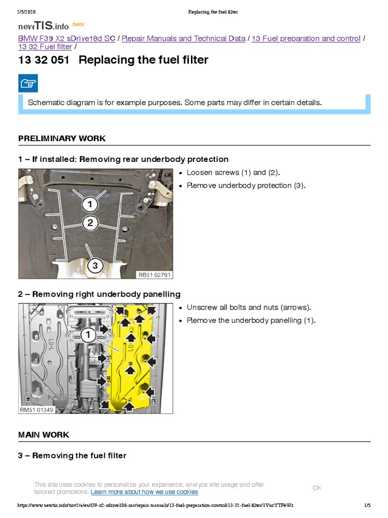 Replacing The Fuel Filter | PDF | Screw | Electrical Connector