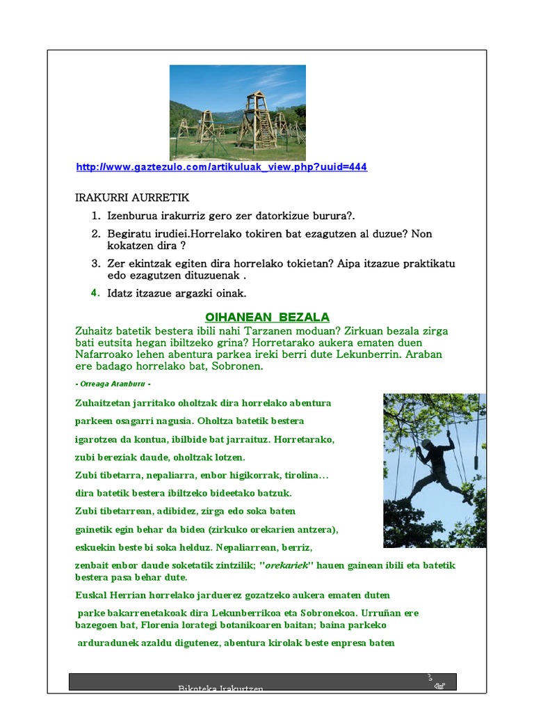 Oihanean Bezala | PDF