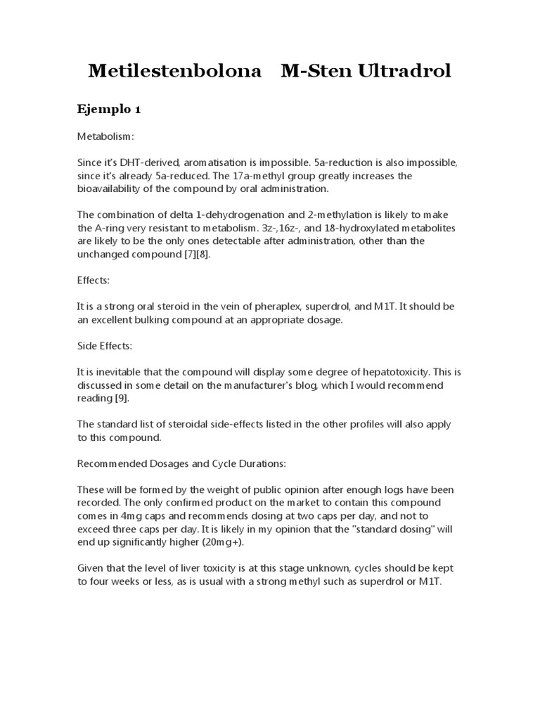 Metilestenbolona M-Sten | PDF