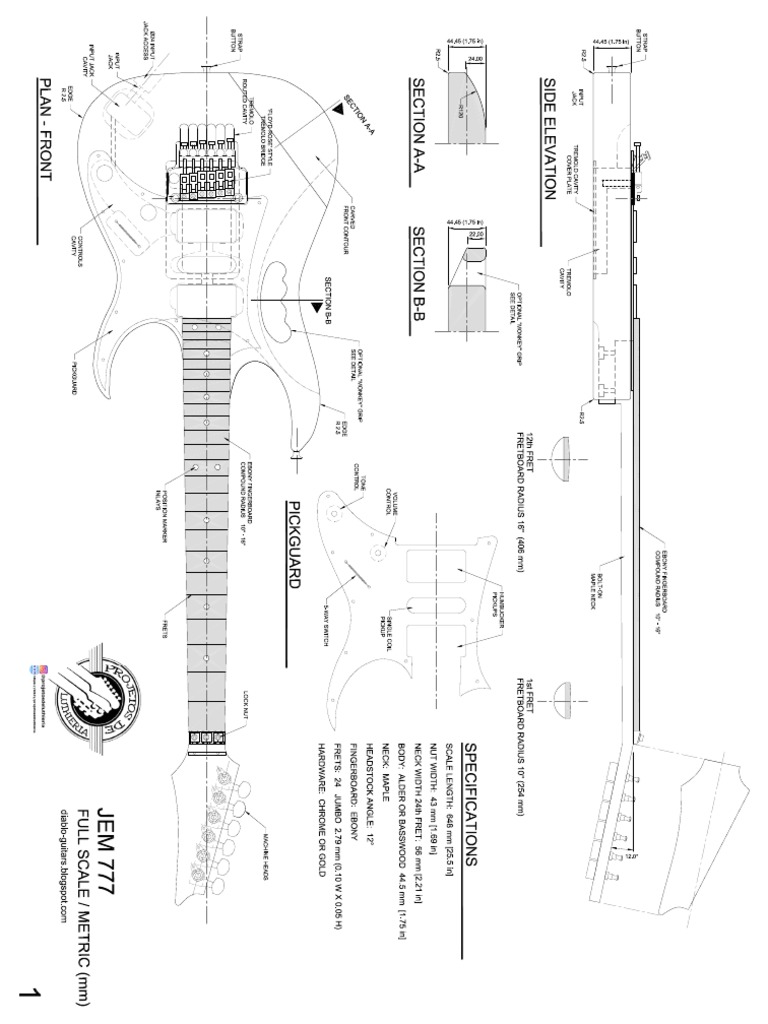 Ibanez JEM Full (Scale) | PDF