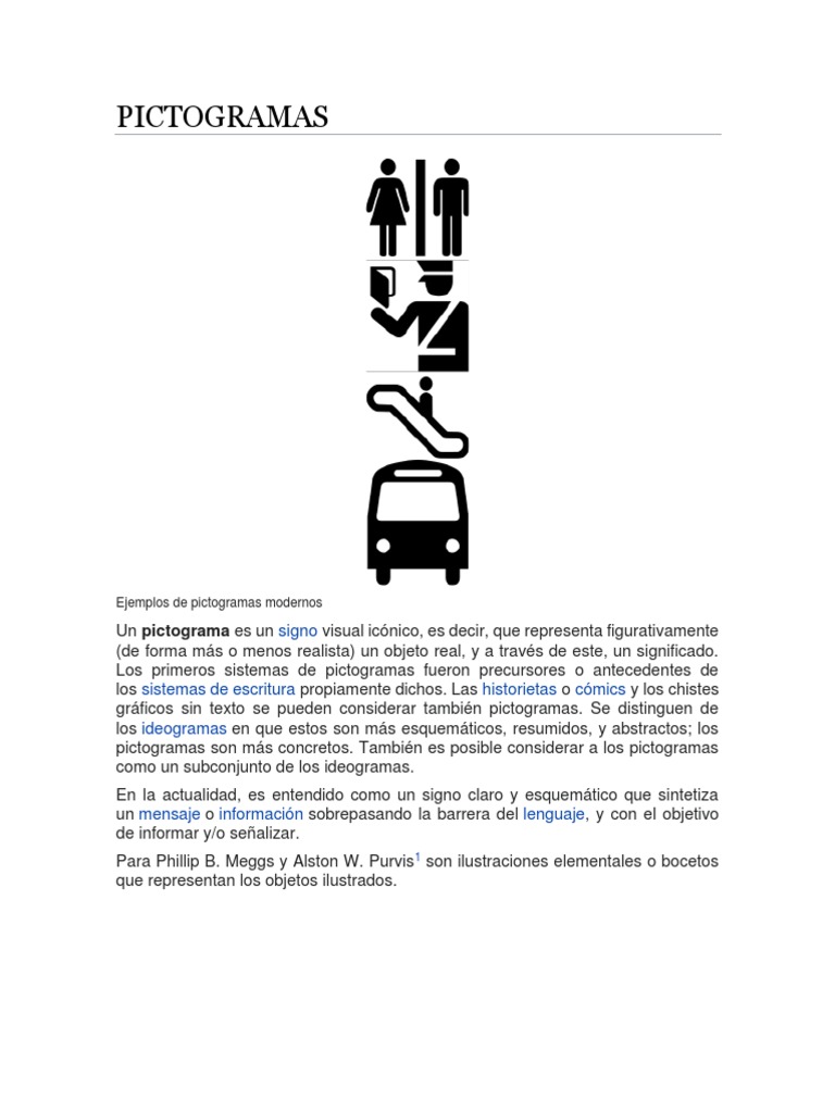 PICTOGRAMAS | PDF | Notación | Ciencia cognitiva