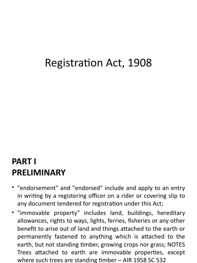 Registration Act 1908 | PDF | Power Of Attorney | Magistrate