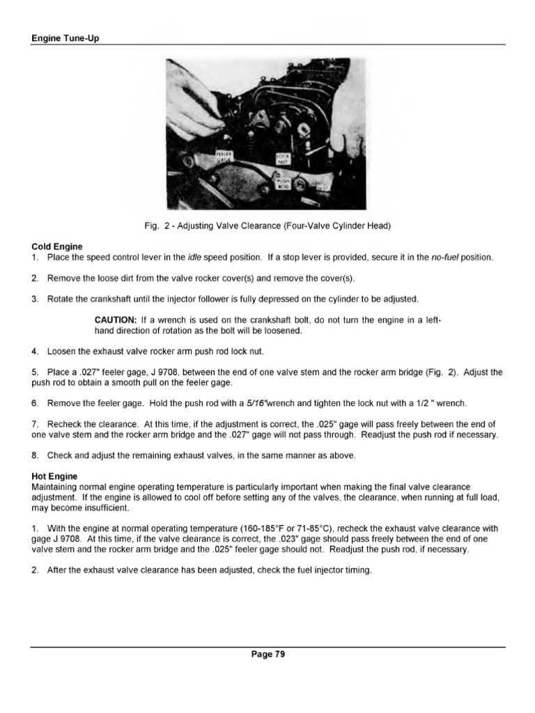 Detroit Diesel Engine Valve Adjustment Guide | PDF | Valve | Fuel Injection