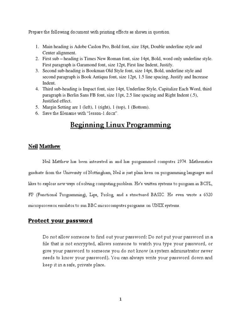 Exercises PDF | PDF | Microsoft Word | Arial