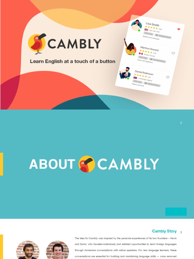 Cambly Brochure PDF | PDF | Online Chat | English Language