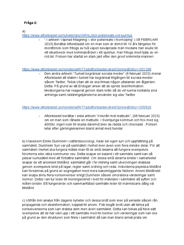 Sociologi 1 PDF | PDF