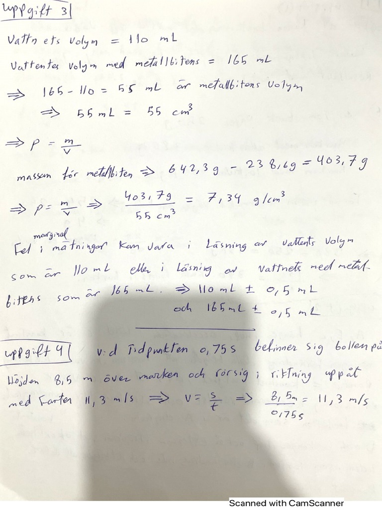 Uppdrag 1 Fysik 1 | PDF