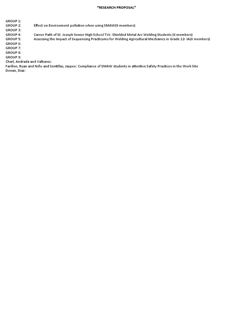 Research Proposal Title G12 | PDF