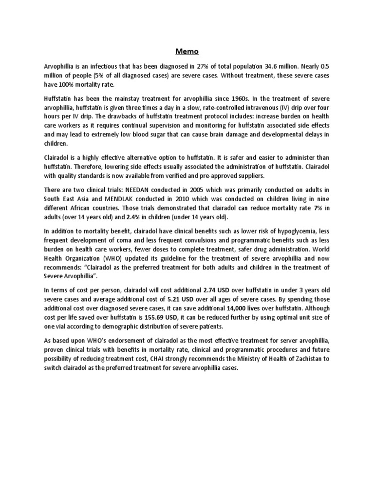 Memo | PDF | Clinical Trial | Hypoglycemia