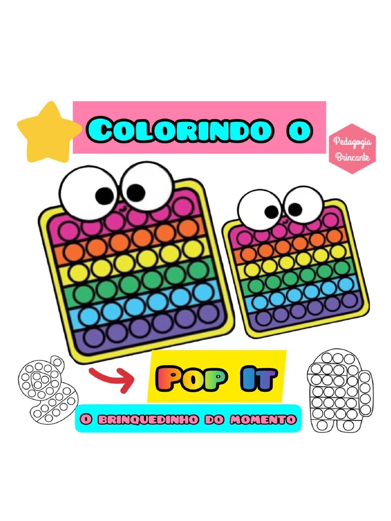 Pop It para Colorir PDF | PDF