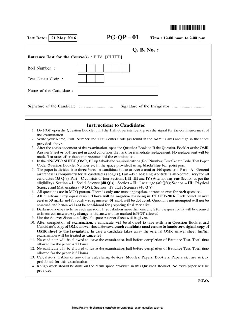 CUET PG Model Paper PDF | PDF | Acceleration | Verb