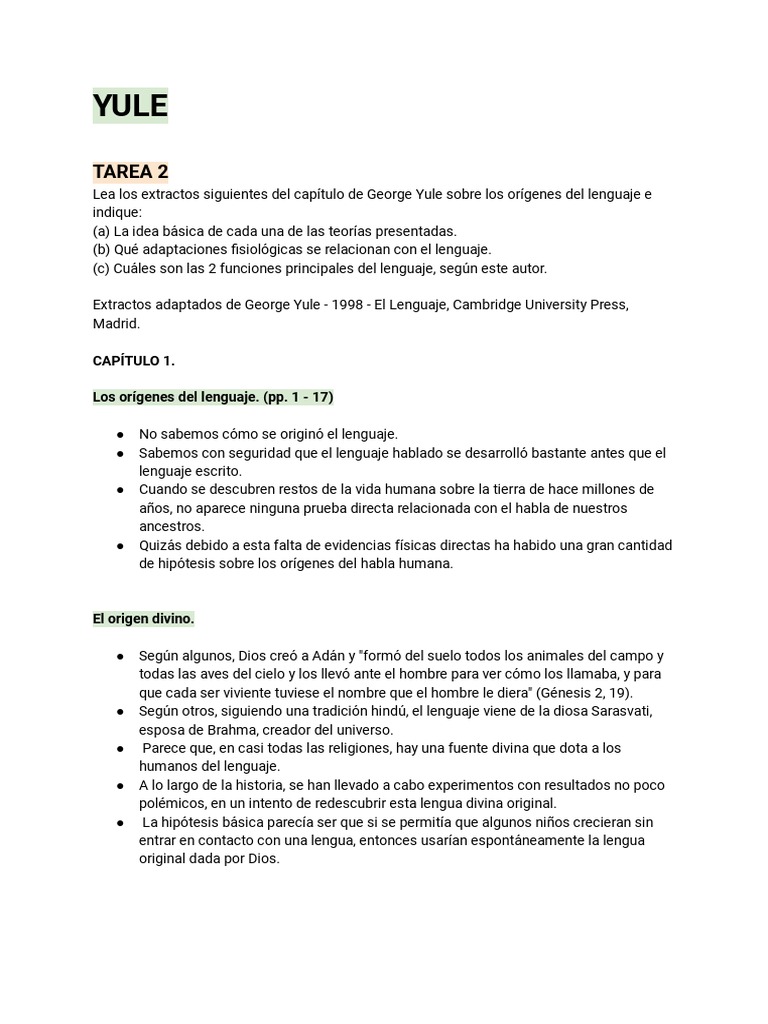 Yule PDF | PDF | Comunicación | Homo Sapiens